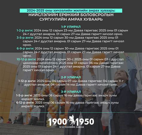 19001950 ЕБС ийн сурагчдын 2024 2025 оны хичээлийн