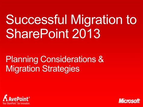 Spca2013 Successful Migration To Sharepoint 2013 Pptx Databases Computer Software And
