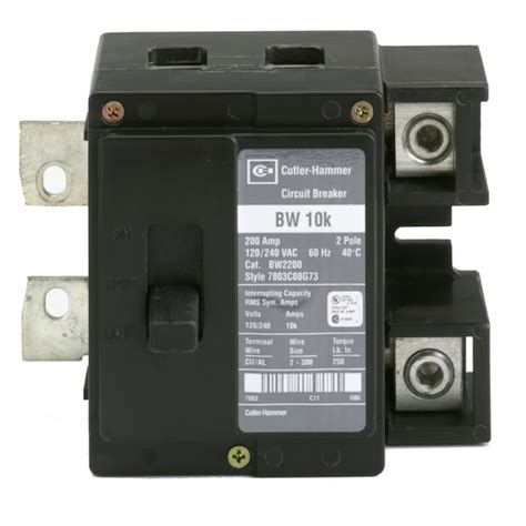 Eaton Type Br 200 Amp 2 Pole Main Circuit Breaker Bw2200 At