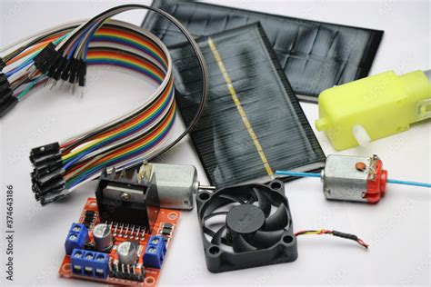 Electronic Componets Kit Having Solar Panelsdual Shaft Dc Motordc Toy