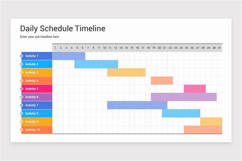 Daily Schedule Timeline Keynote Template Nulivo Market