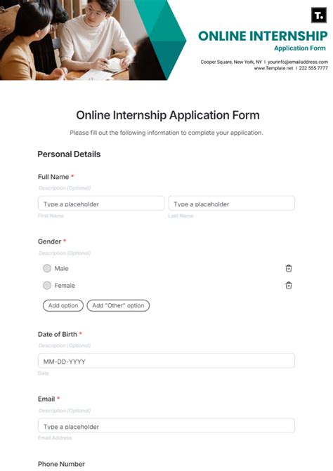Internship Application