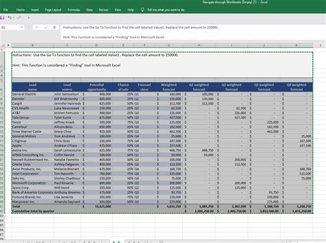 Solved How Do I Use The Go To Function In Excel To Find The Chegg Com