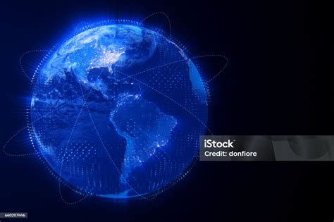 글로우 연결 인터넷 네트워크 미디어 기술 세계화 개념 미 항공 우주국이 제공한이 이미지의 일부 요소와 3d 디지털 렌더링 푸른 행성 지구 지구 0명에 대한 스톡 벡터 아트