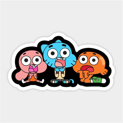 Gumball Darwin Anais Sticker Cute Laptop Stickers Gumball Stickers