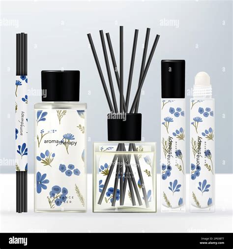 Vector Clear Glass Or Plastic Screw Cap Bottle Diffuser Bottle Roll On