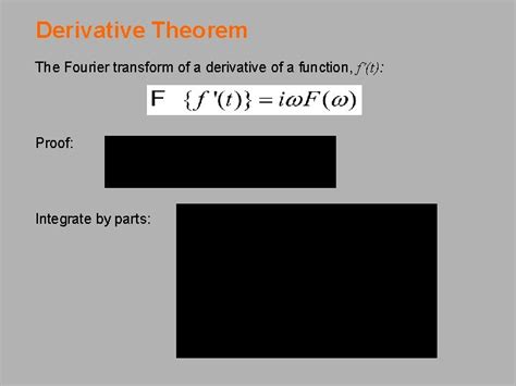 The Fourier Transform The Dirac Delta Function Some