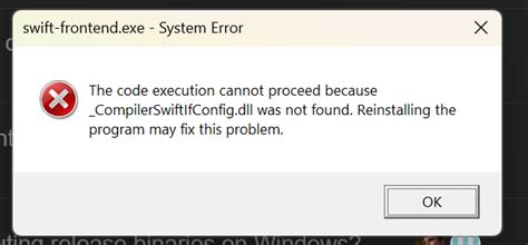 Resolved Main And 60 Snapshots Broken On Windows Windows Swift Forums