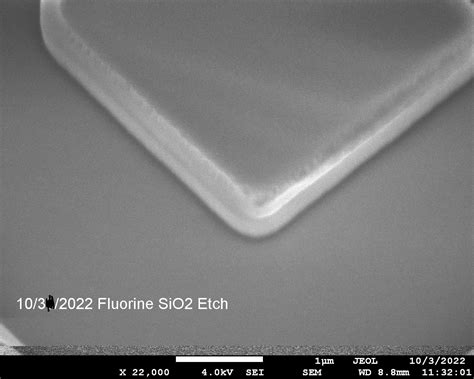 Test Data Of Etching Sio2 With Chf3 Cf4 Fluorine Icp Etcher Ucsb Nanofab Wiki