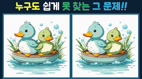 【다른그림찾기치매예방】누구도 쉽게 못 찾는 그 문제【틀린그림찾기기억력향상숨은그림찾기find The Difference】109 Youtube