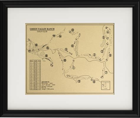 Green Valley Ranch Golf Club Outline Print Golfblueprints