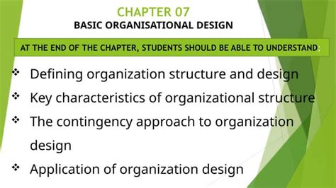 Ch 07 Basic Organizational Design For Markeingpptx