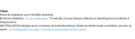 Neutralisation La Définition