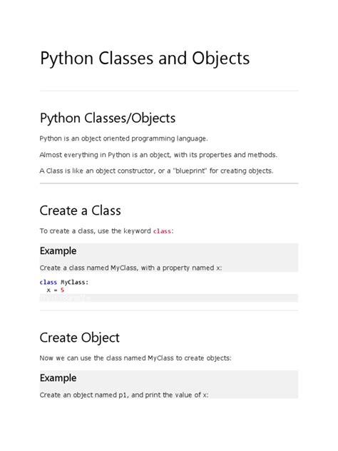 Classes And Objects Pdf Class Computer Programming Inheritance Object Oriented Programming