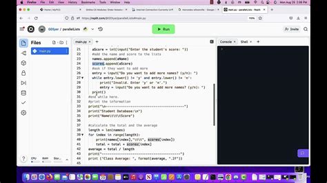 Unit6 L05 Parallel Lists Example Youtube