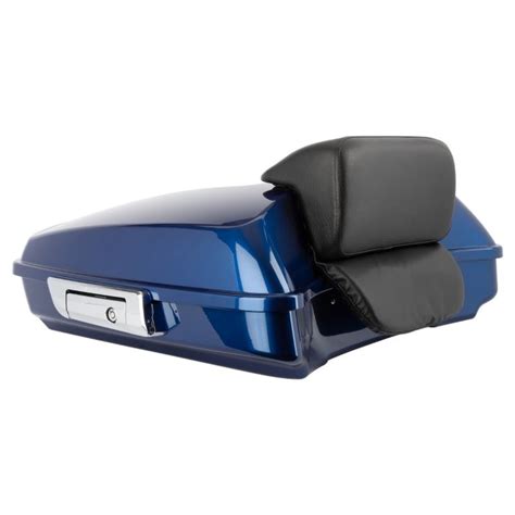 Superior Blue Razor Tour Pack W Slim Backrest And Chrome Hardware For