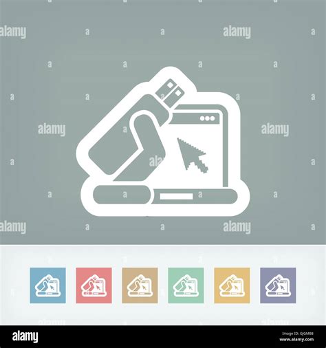Usb Computer Icon Stock Vector Image Art Alamy