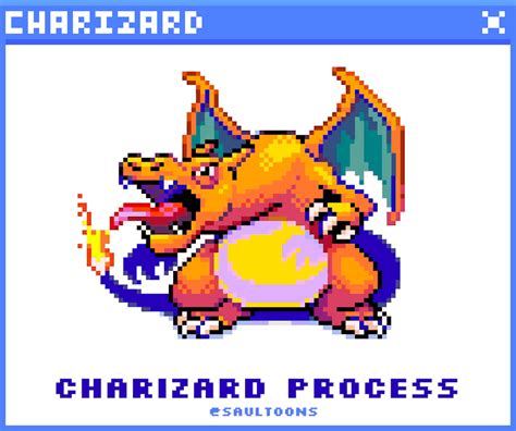 Charizard Pixel Art Process Album On Imgur