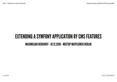 Extending A Symfony Application By Cms Features Ppt