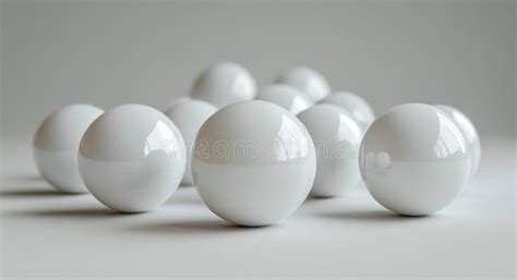 White Spherical Objects Arranged In A Pattern Under Soft Natural Light