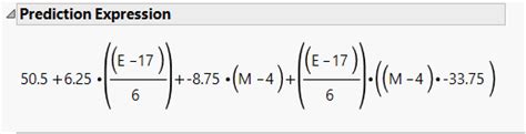 Solved How To Let Jmp Give Me A Calculated Simplified Prediction Equation With Coeff