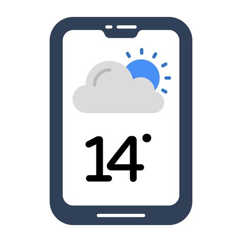 Mobile Weather App Icon In Premium Style 23897762 Vector Art At Vecteezy