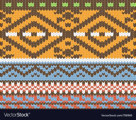 Knitted Pattern Royalty Free Vector Image VectorStock