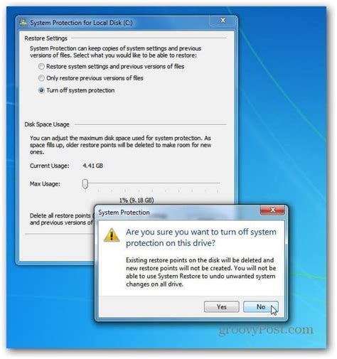 Reduce Hard Disk Space Used By Windows System Restore