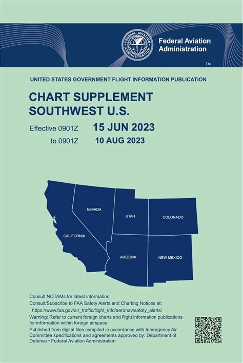 Southwest U S Faa Chart Supplement Effective 15 Jun 2023 To 10 Aug 2023