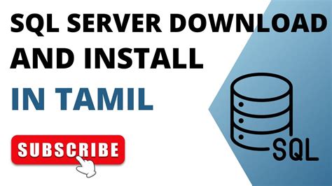 sql server download and install in tamil download sql server in tamil youtube