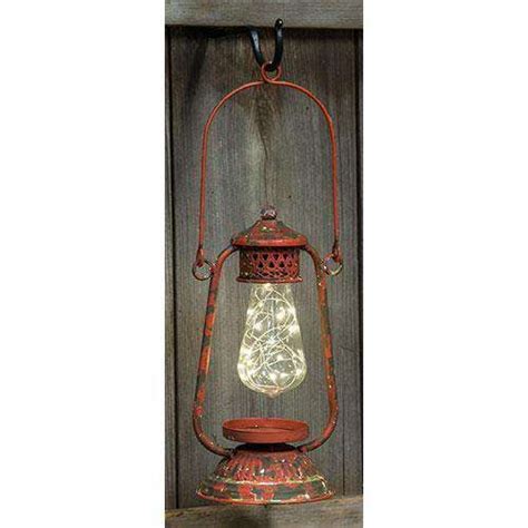 Red Led Lantern 16x6