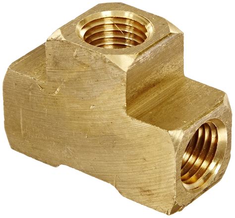 Anderson Metals 56101 Brass Pipe Fitting Barstock Tee 1 4 X 1 4 X 1