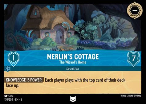 Merlins Cottage The Wizards Home 170204 Disney Lorcana Card