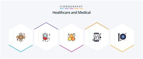Medical 25 FilledLine Icon Pack Including Medical Center Hospital Sign