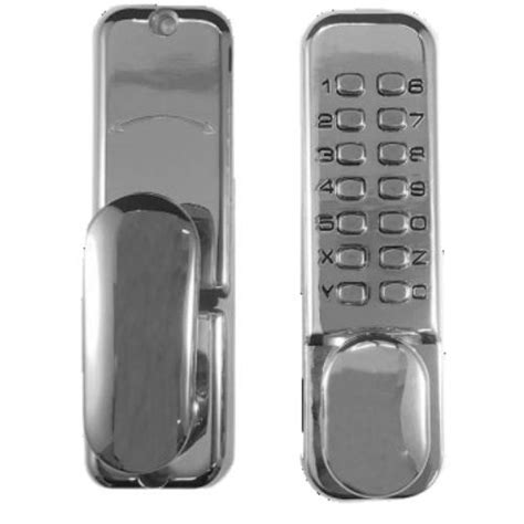 Push Button Combination Door Lock Satin Chrome Plated Finish Door