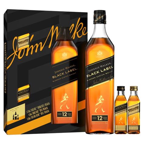 Johnnie Walker Black Label Blended Scotch Whisky T Pack Includes