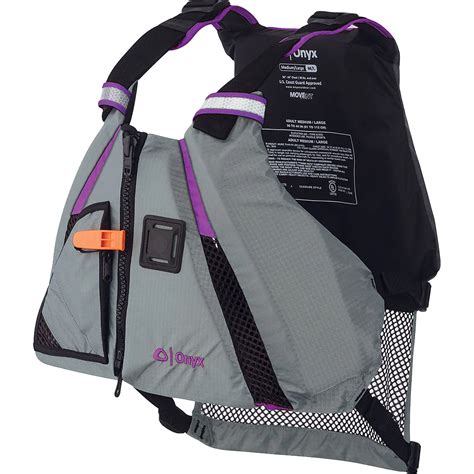 Onyx Movevent Paddle Sports Life Jacket Purple Grey Mesh Ventilation
