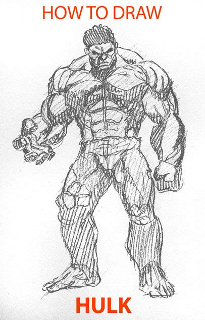 How To Draw The Hulk Step By Step Drawingforallnet