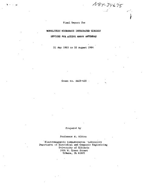 Pdf Monolithic Microwave Integrated Circuit Devices For Active Array Antennas