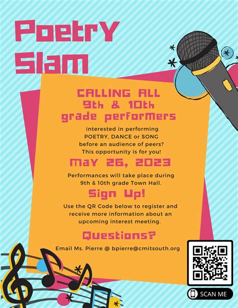 Poetry Slam Chesapeake Math And It Academy South Middle High School
