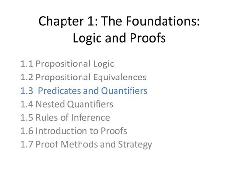 PPT Chapter 1 The Foundations Logic And Proofs PowerPoint Presentation ID 2413900