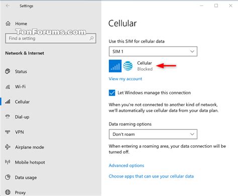 How To Unblock Sim Pin For Cellular Data Connection In Windows 10 Tutorials