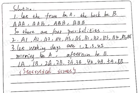 Solved A For Numbers 1 3 Perform An Experiment For Each Event And Then List All The Possible