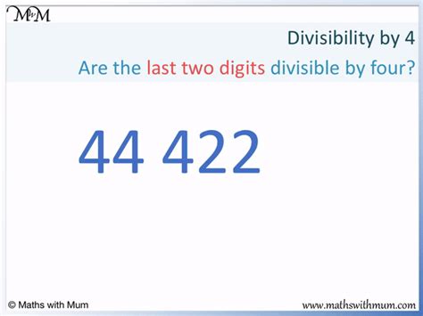 How To Tell If A Number Is Divisible By 4 Maths With Mum