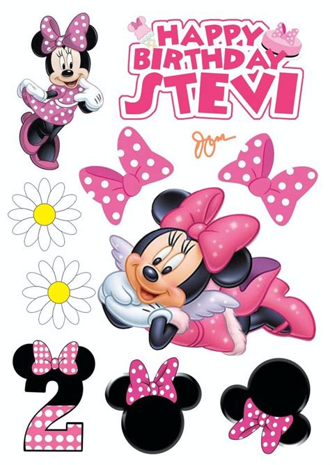Minnie Mouse Cake Topper Printable