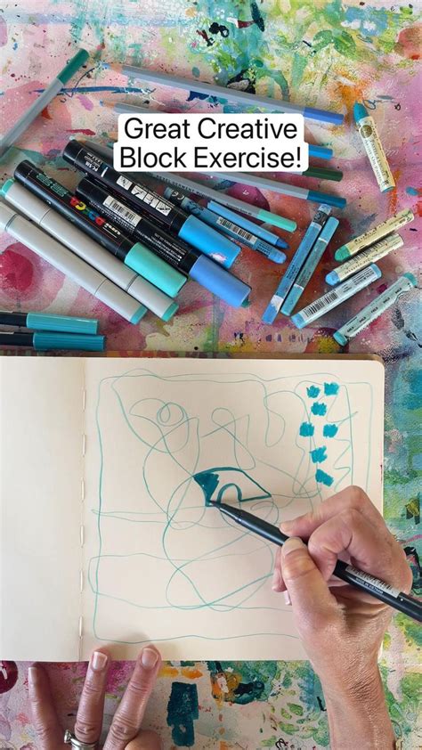 Great Creative Block Exercise Abstract Art Tutorial Mixed Media Art