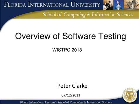 PPT Overview Of Software Testing PowerPoint Presentation Free Download ID 2796930