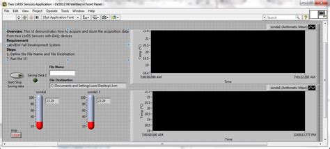 Two Lm35 Sensors Application Ni Community