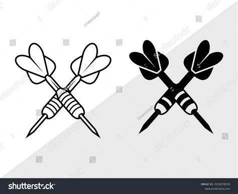 Darts Svg Printable Vector Illustration Stock Vector Royalty Free Shutterstock
