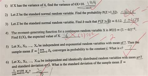 Solved If X Has The Variance Of Find The Variance Of Chegg Com